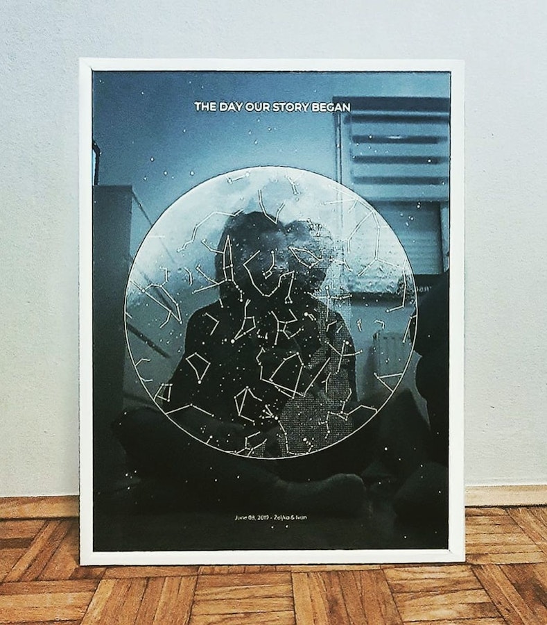 Star map reflections to get lost inside - Under Lucky Stars